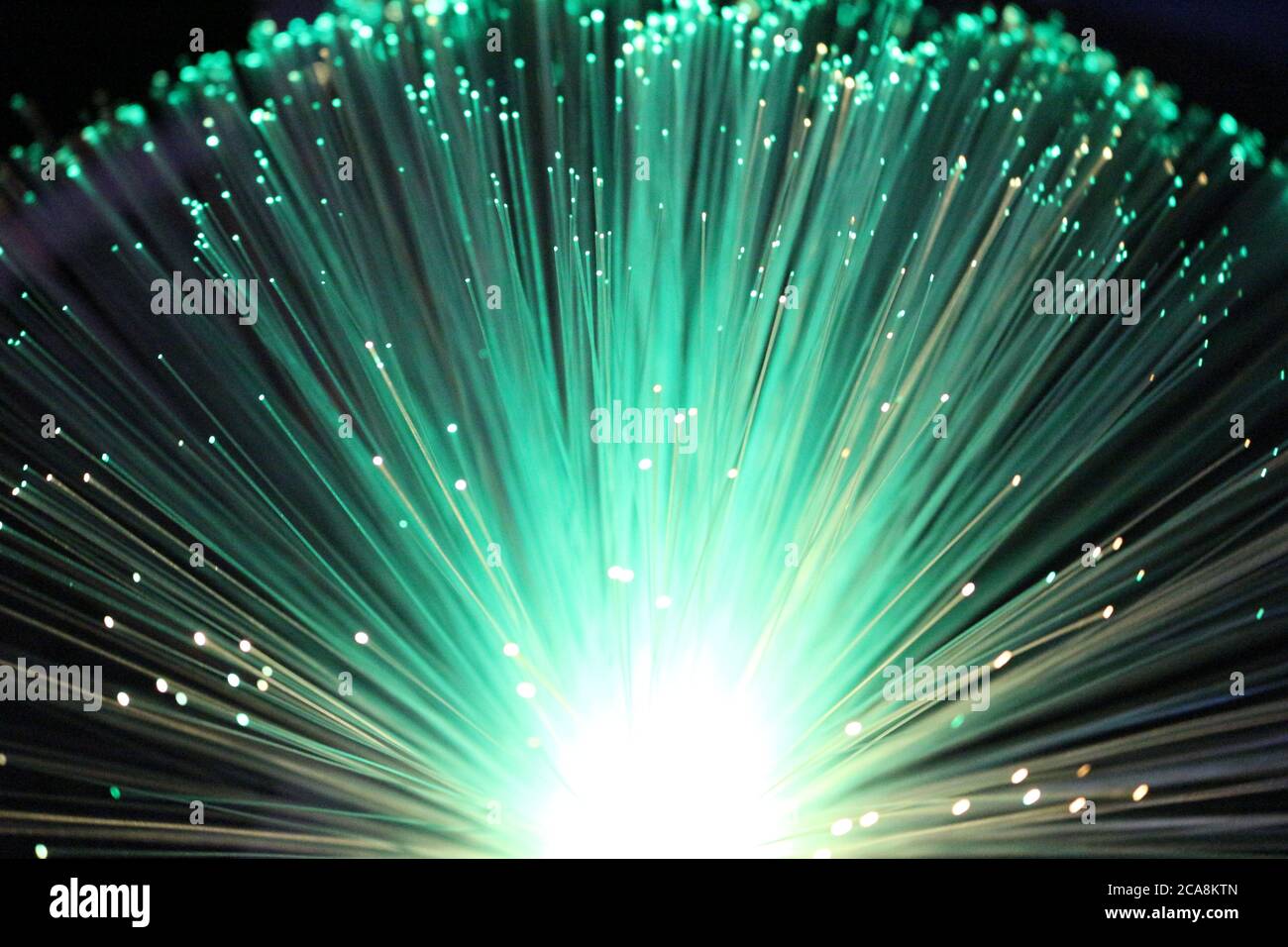 The fiber optic lamp produces suggestive lighting effects Stock Photo ...