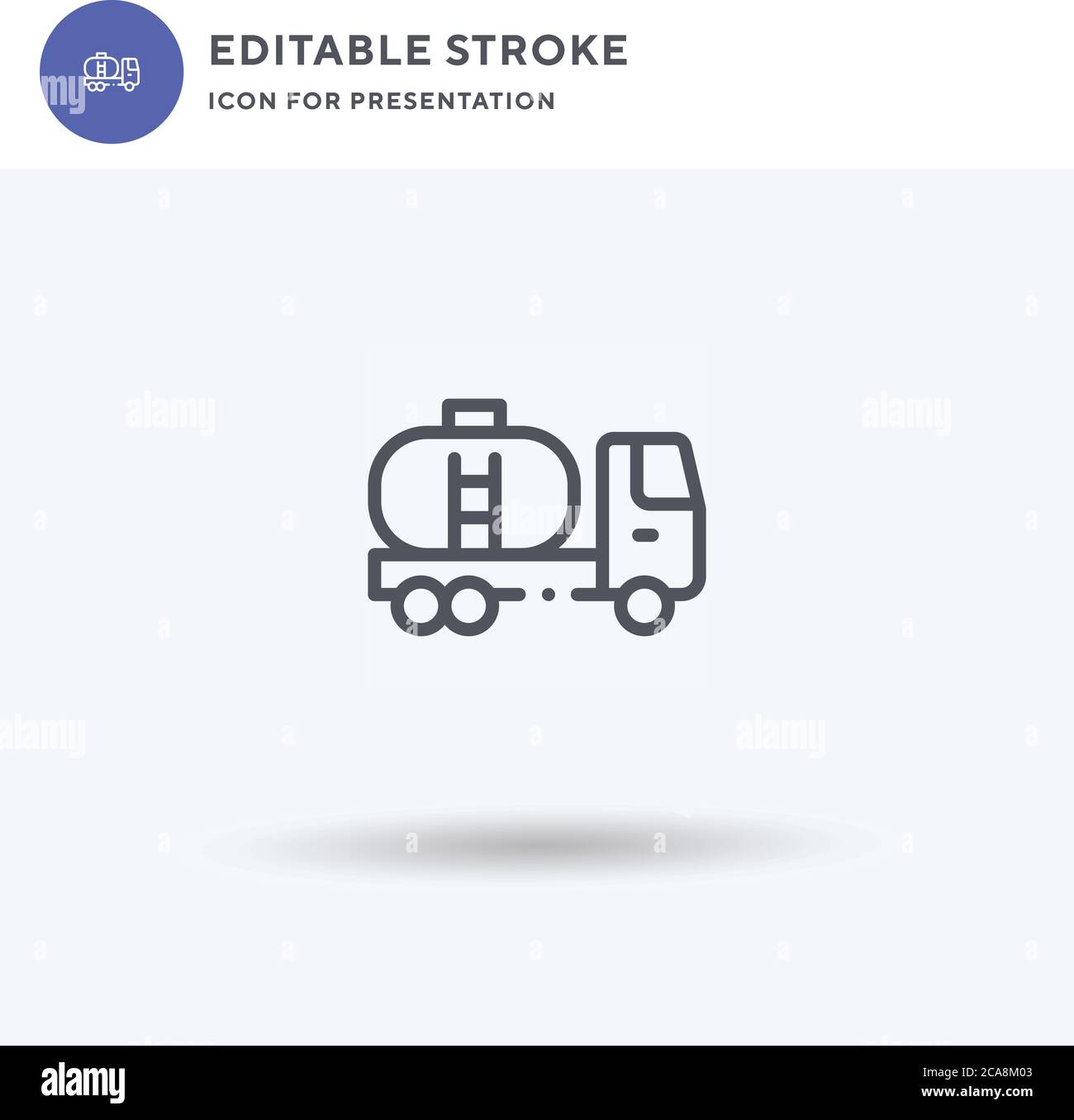 Tanker Truck icon vector, filled flat sign, solid pictogram isolated on ...