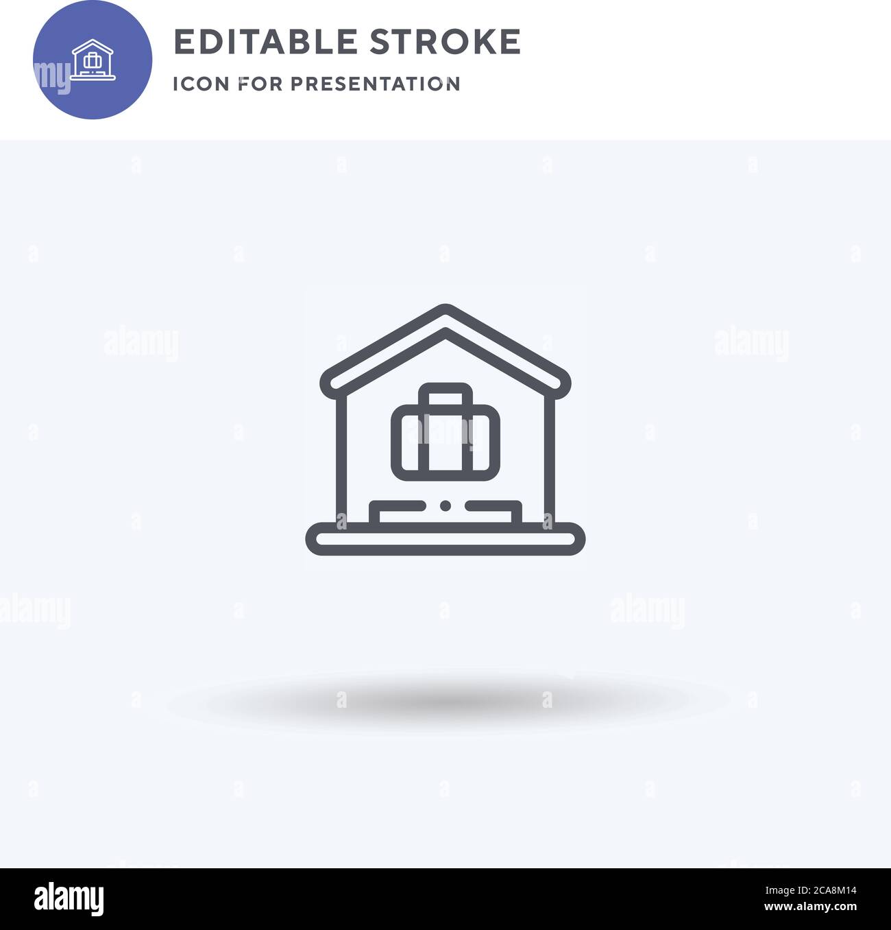Work From Home icon vector, filled flat sign, solid pictogram isolated ...