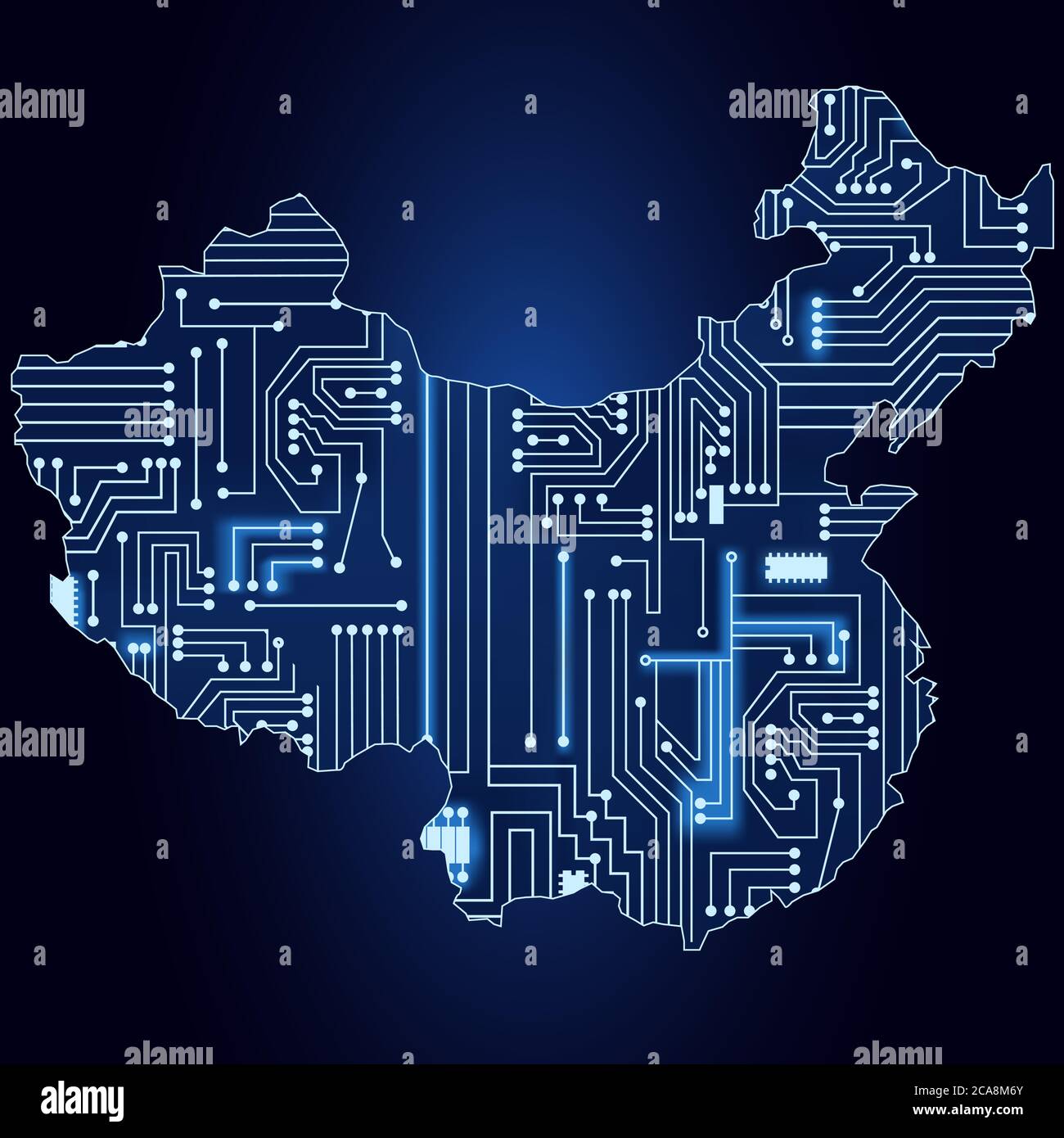 Integrated circuit map Stock Vector Images - Alamy