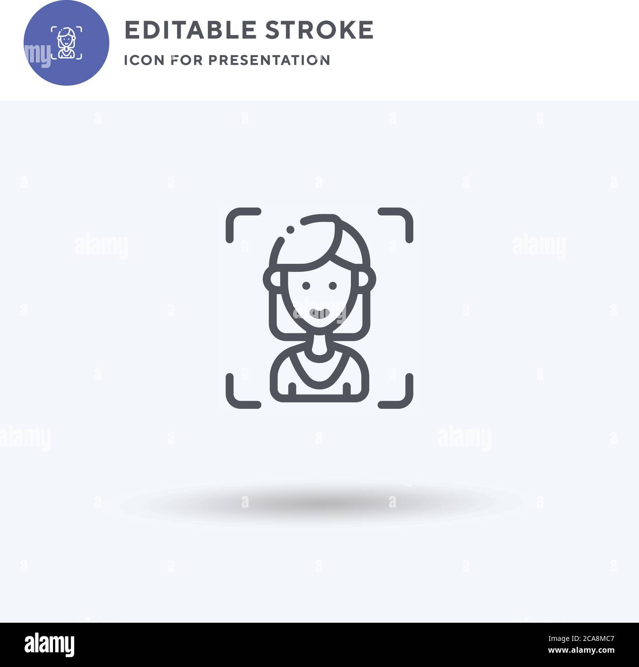 Portrait icon vector, filled flat sign, solid pictogram isolated on ...