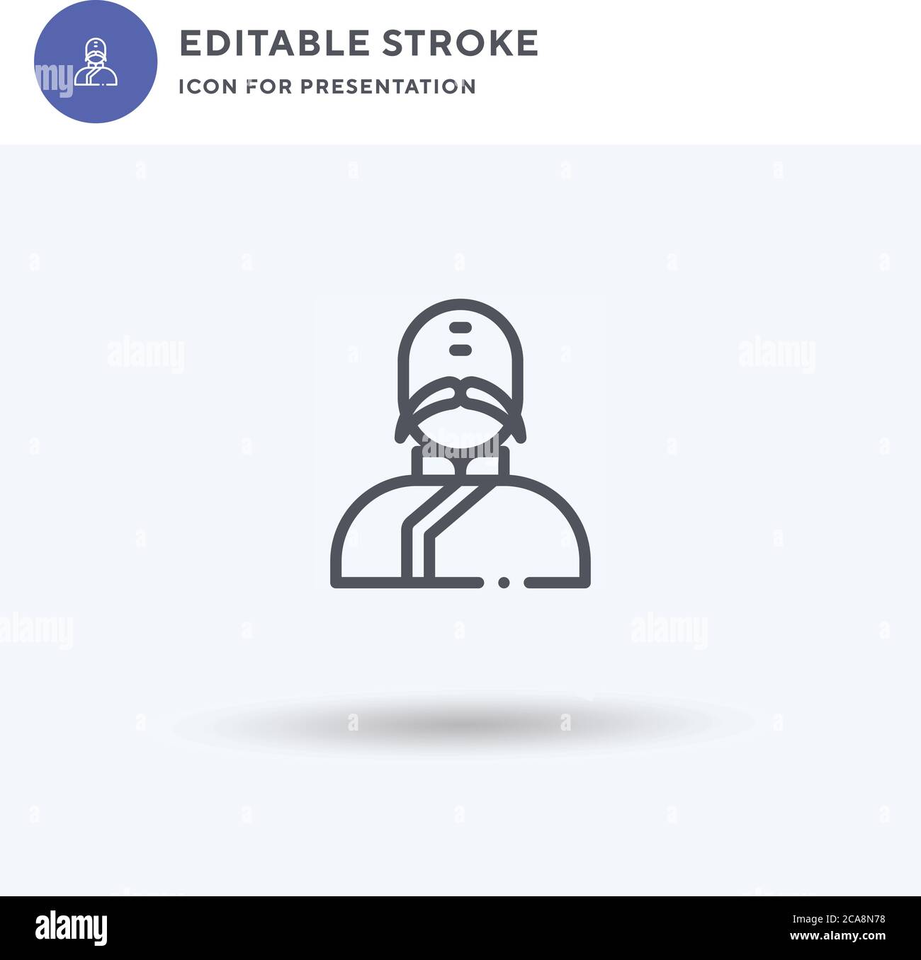 Old Man icon vector, filled flat sign, solid pictogram isolated on ...