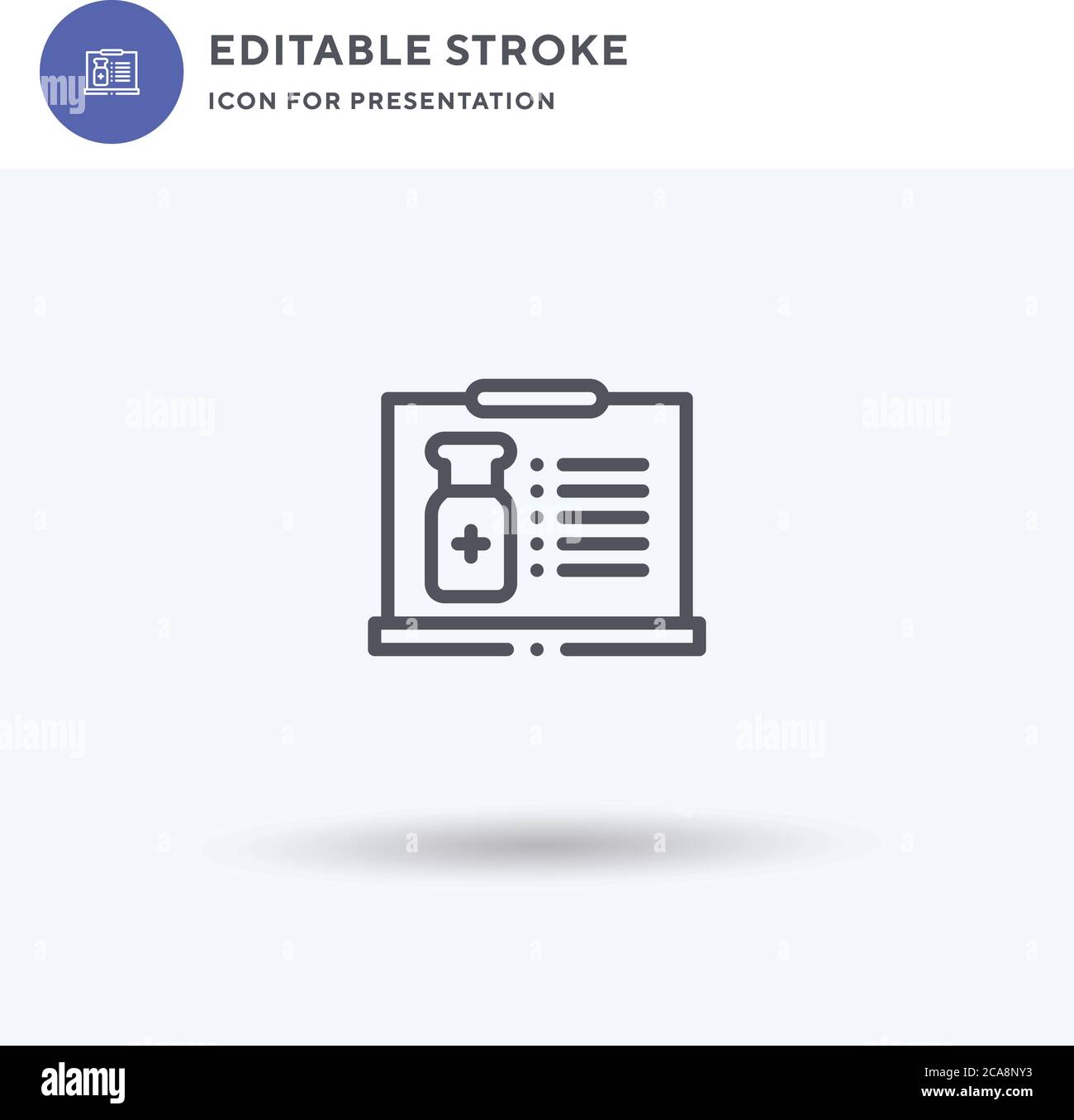 Notice icon vector, filled flat sign, solid pictogram isolated on white ...