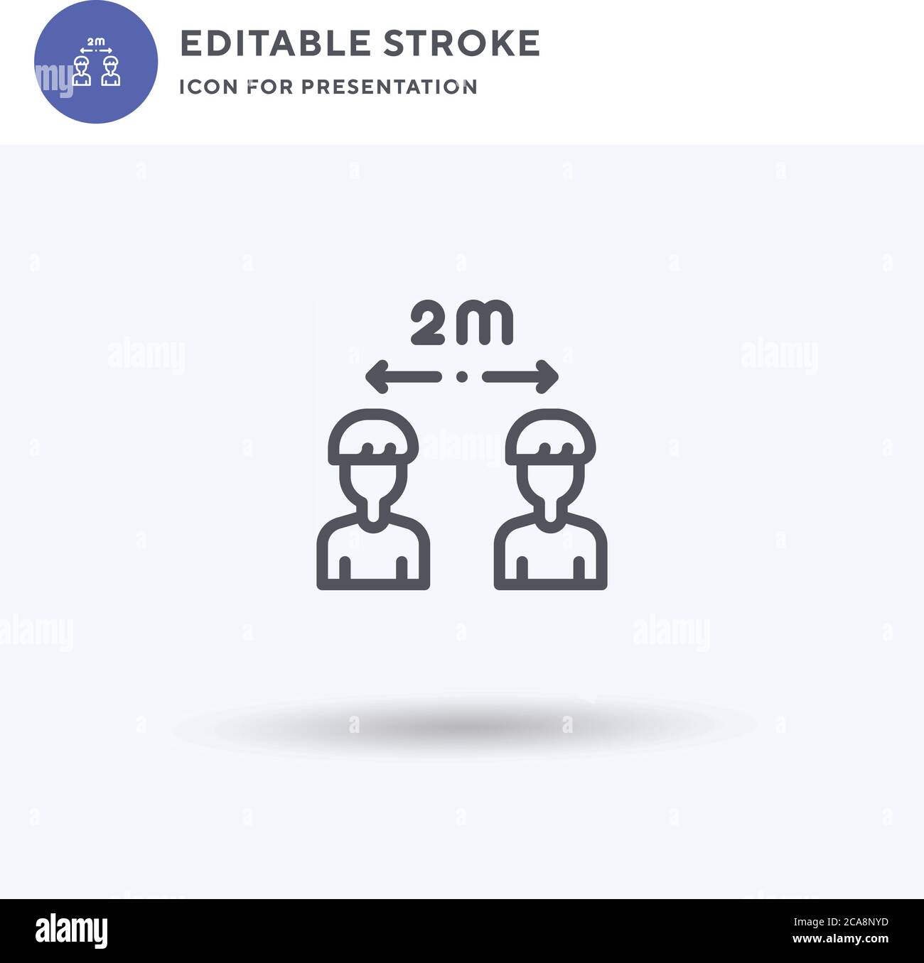 Keep Distance icon vector, filled flat sign, solid pictogram isolated ...