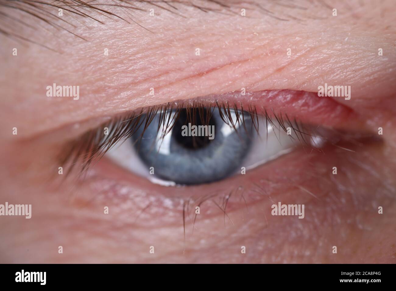 Close up of male eye of european man Stock Photo - Alamy