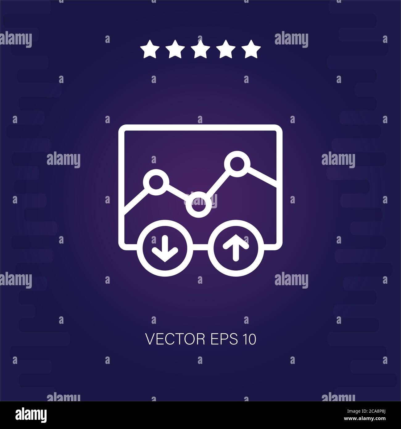 line chart vector icon modern illustration Stock Vector Image & Art - Alamy