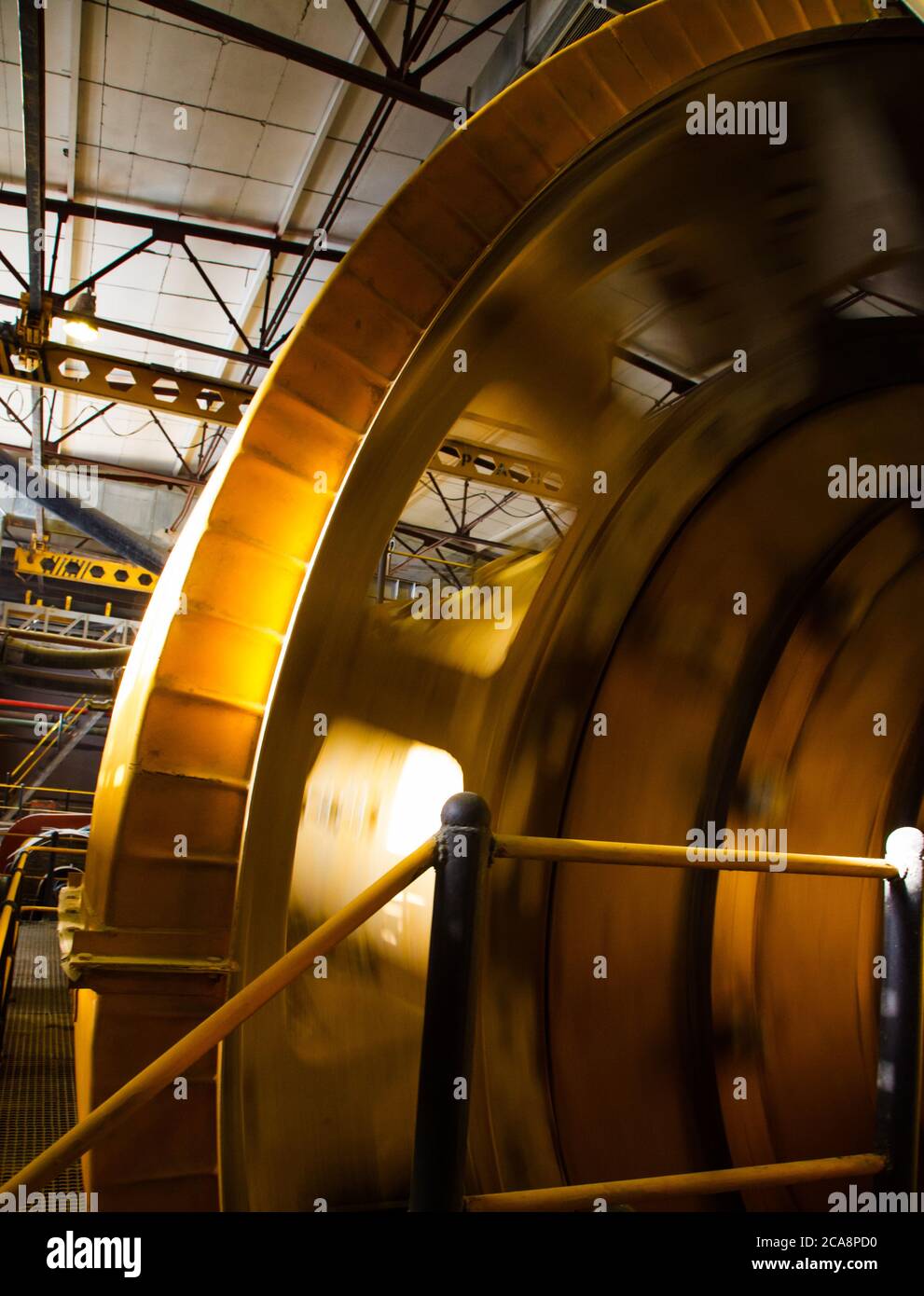 Ore dressing (ball mill) in factory workshop of gold mining and ...