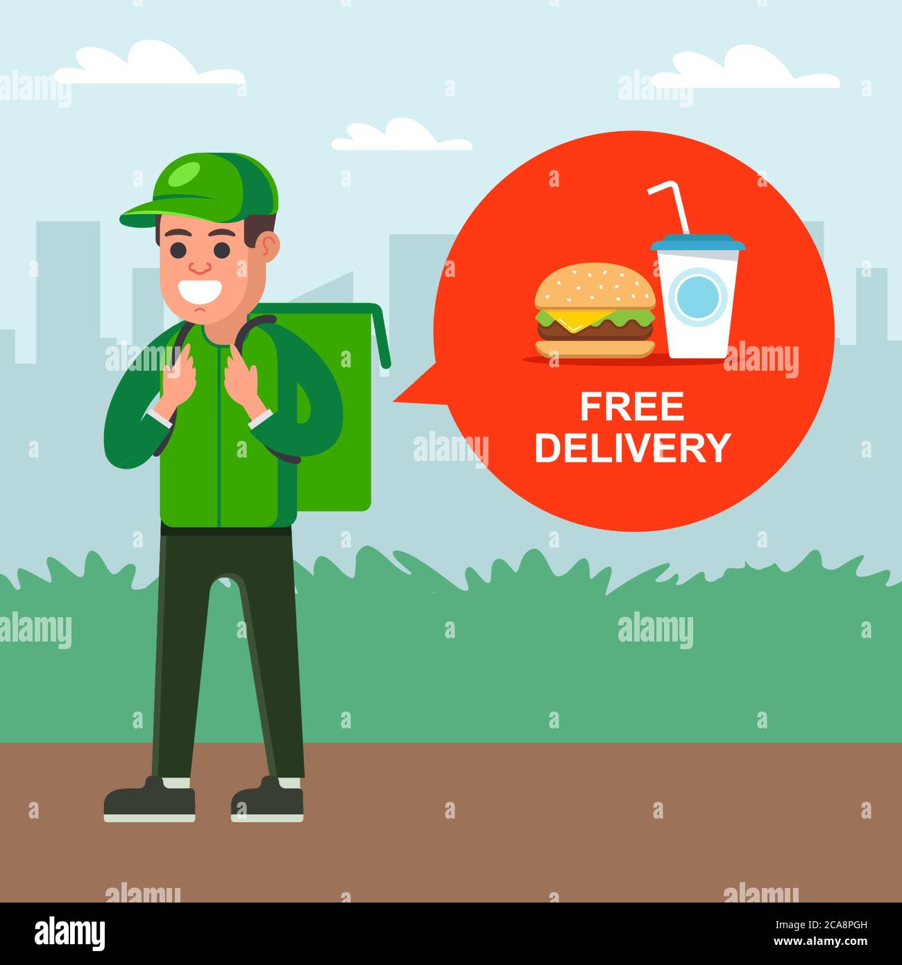 Cartoon hamburger bubble hi-res stock photography and images - Alamy