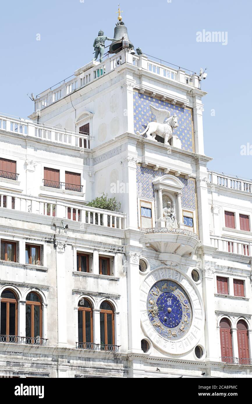Clock Tower with astronomical clock (Torre dell'Orologio), located at ...
