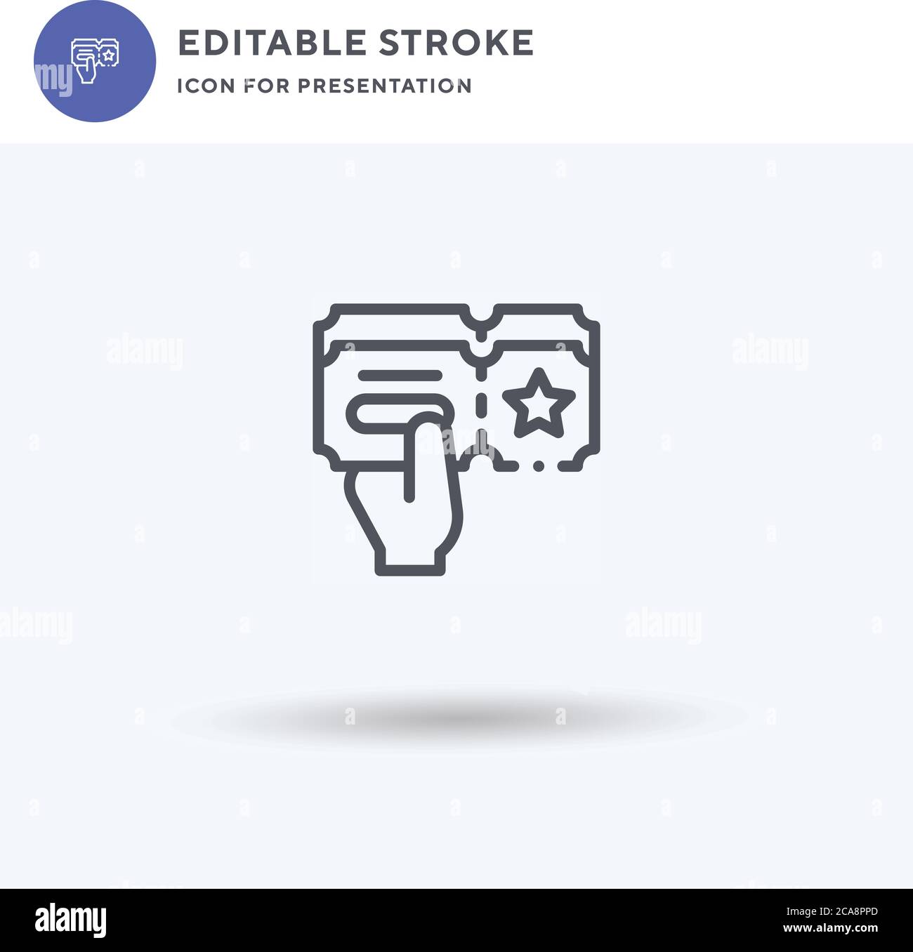 Tickets icon vector, filled flat sign, solid pictogram isolated on ...