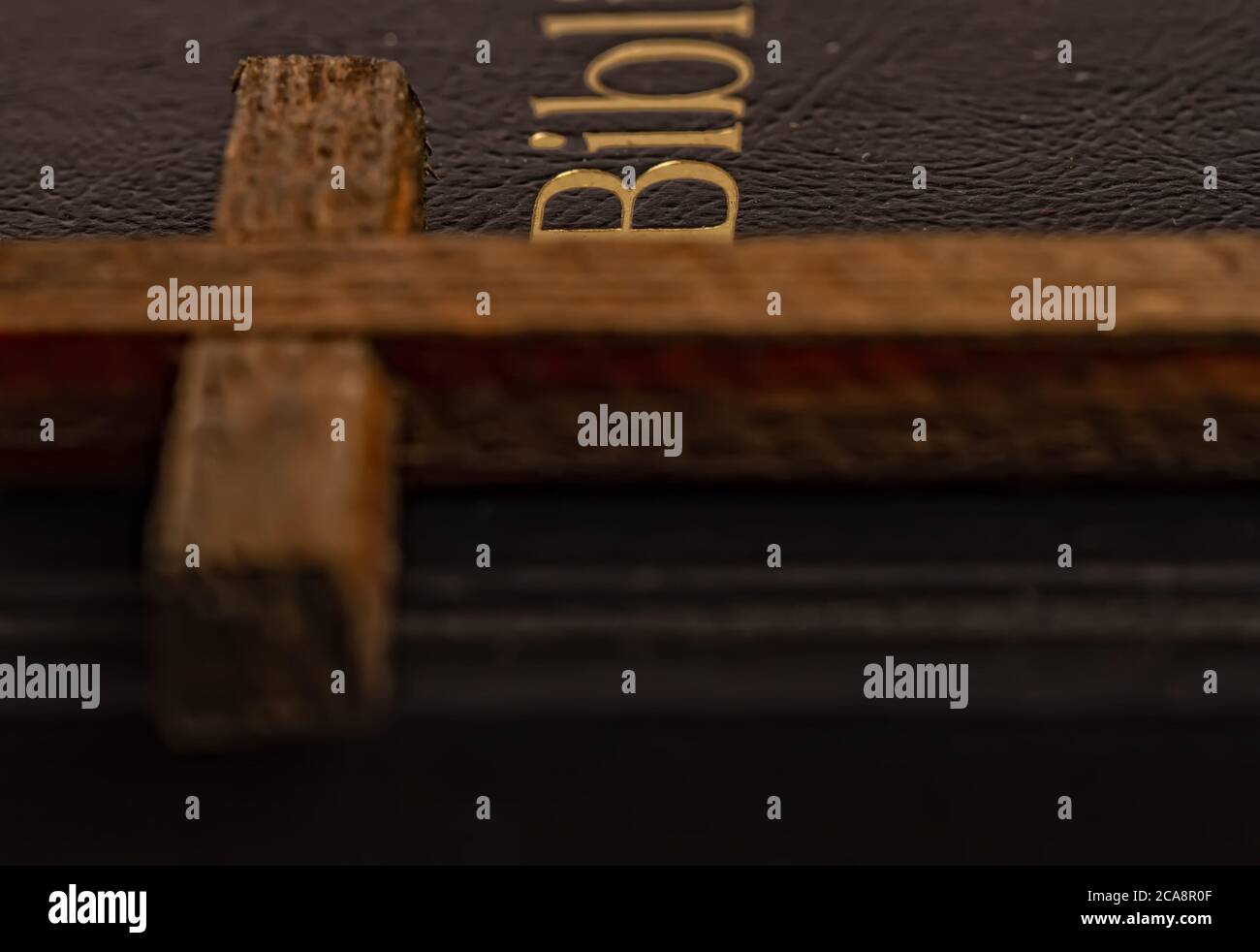 Holly Bible Cross Stock Photo - Alamy