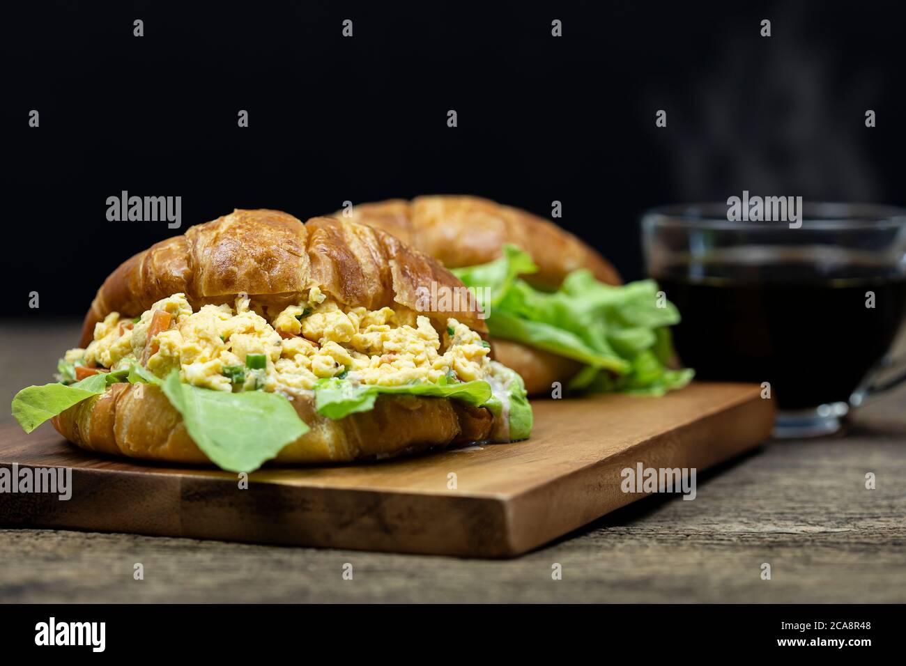 Croissant stuffed scrambled eggs hi-res stock photography and images ...
