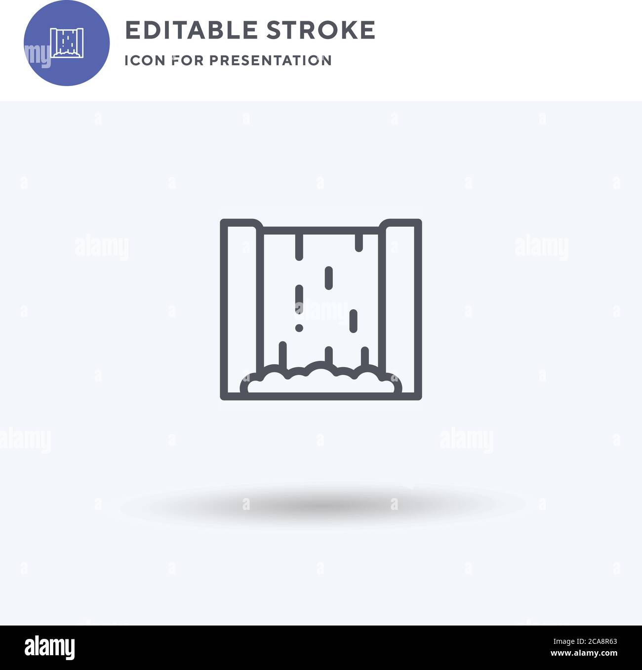 Waterfall icon vector, filled flat sign, solid pictogram isolated on ...