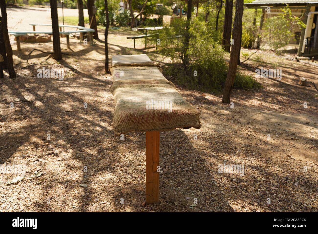 Benches for turning your sieve to inspect for gem gravel in the search ...