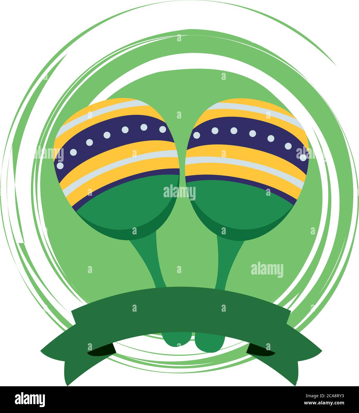 Maracas tropical instrument icon vector hi-res stock photography and ...