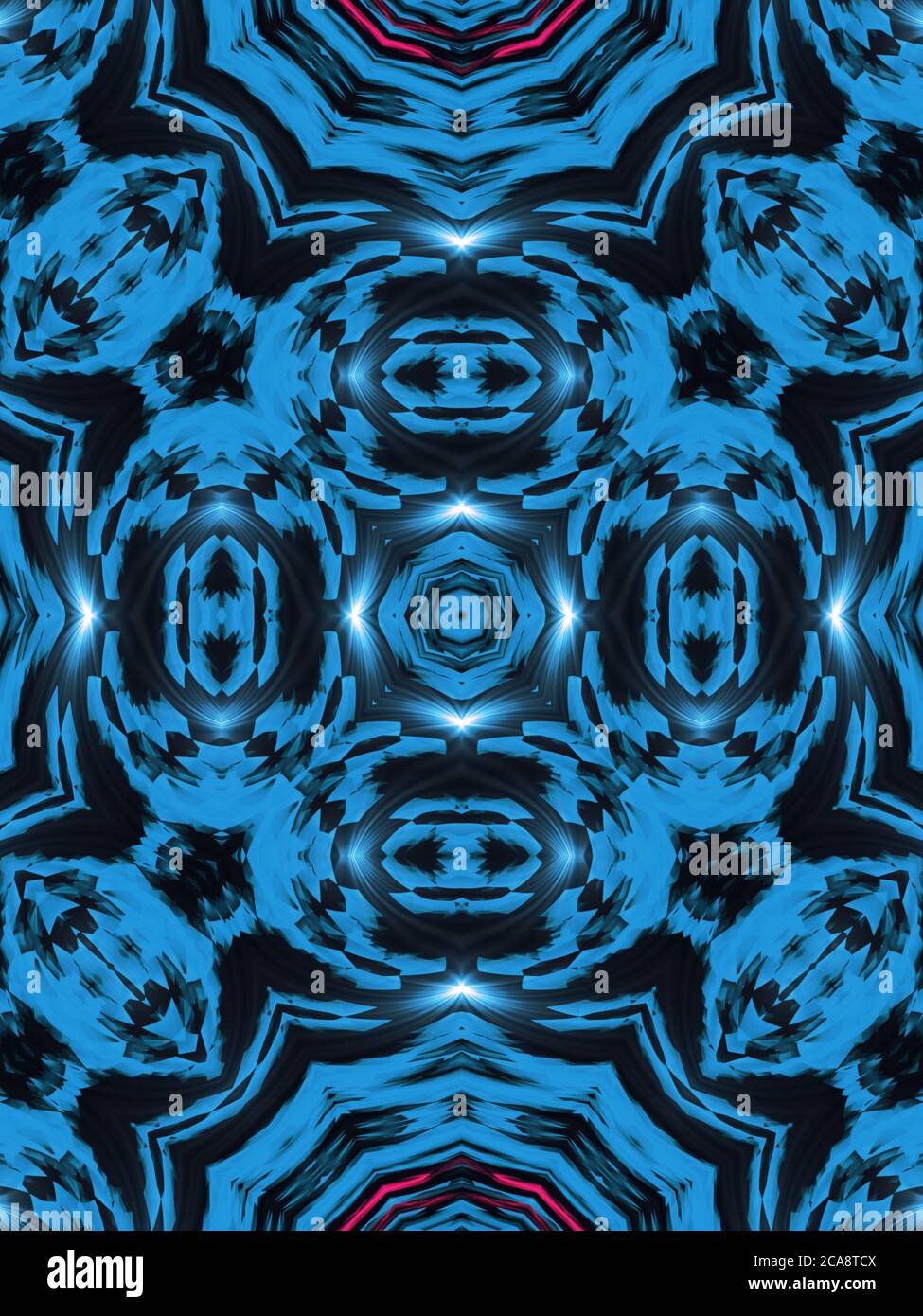 Light blue Abstract Computer generated. A fractal is a never-ending ...