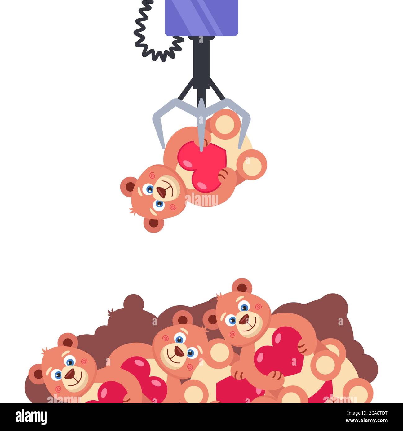 Soft toy grabbing machine Stock Vector Images - Alamy