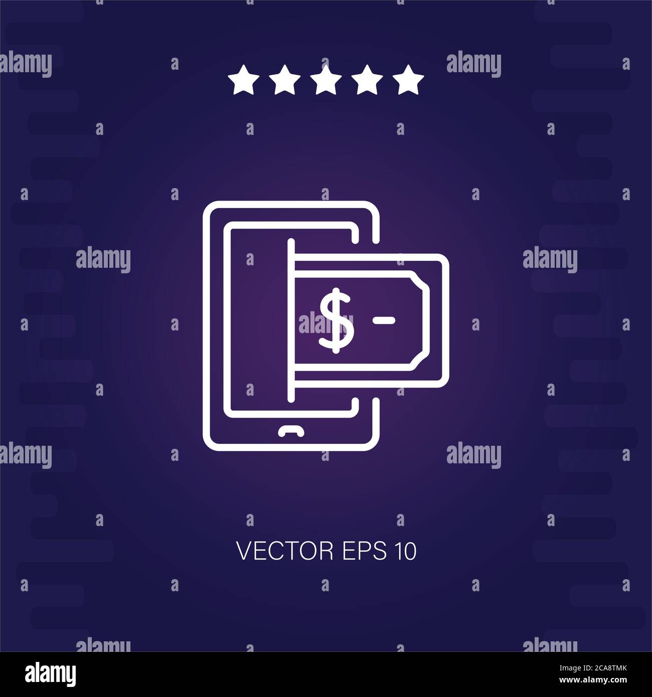 mobile banking vector icon modern illustration Stock Vector Image & Art ...