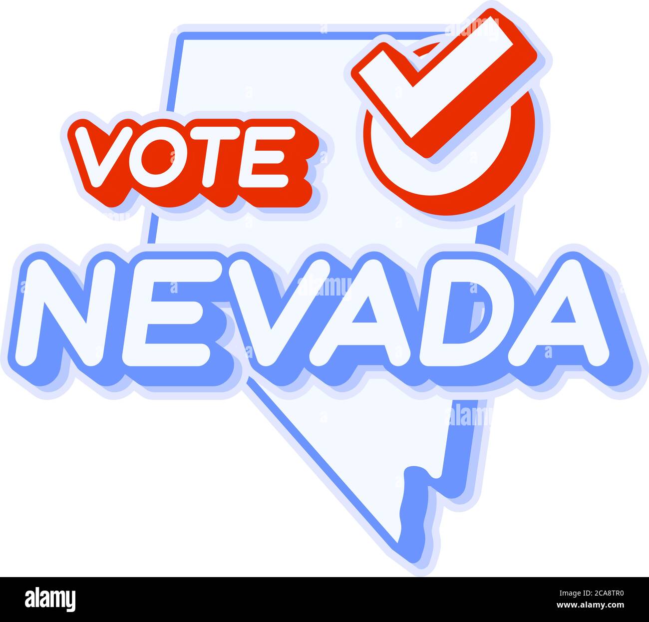 Political map of nevada Cut Out Stock Images & Pictures - Alamy