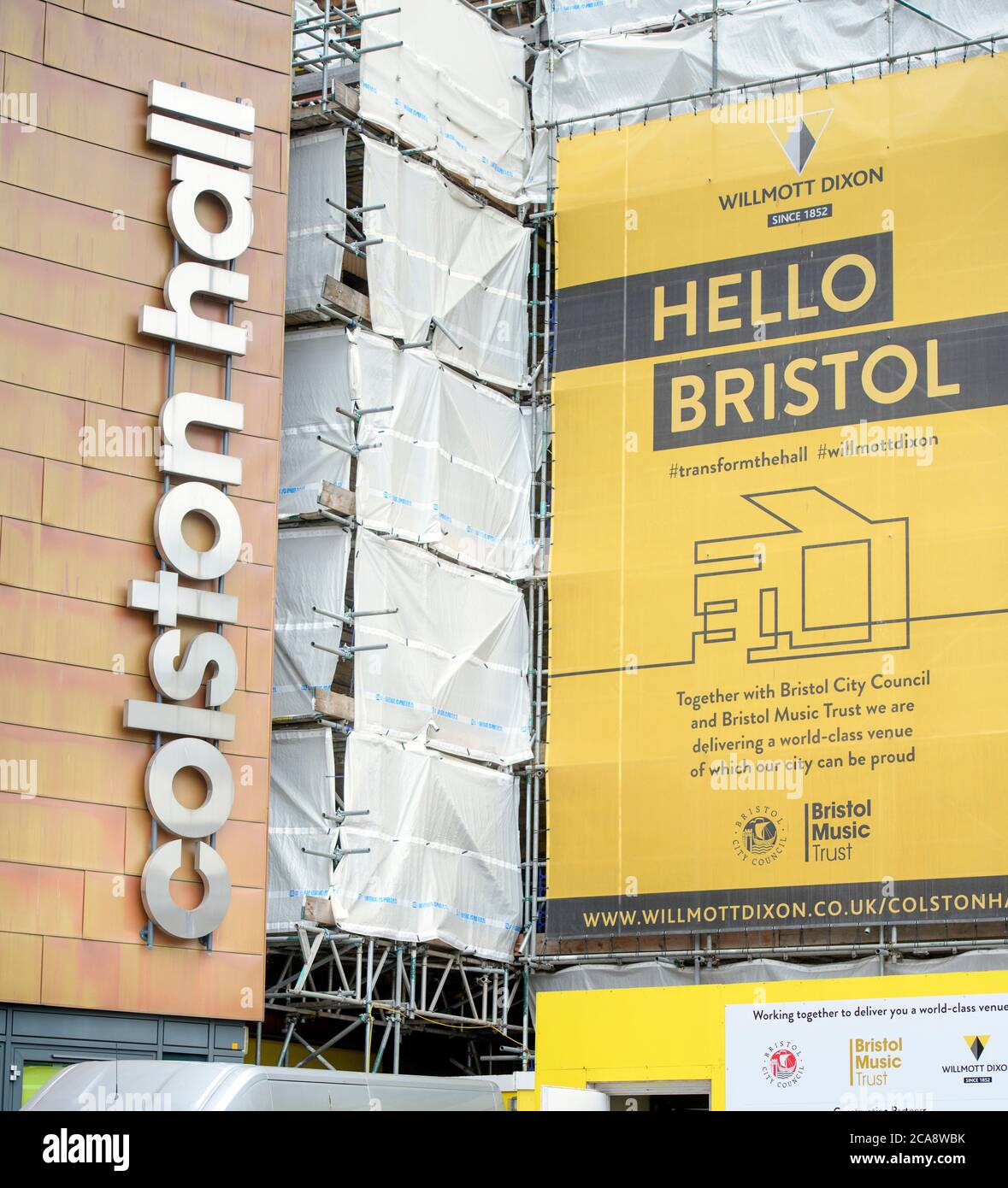 The Colston Hall following the toppling of the statue of Edward Colston ...