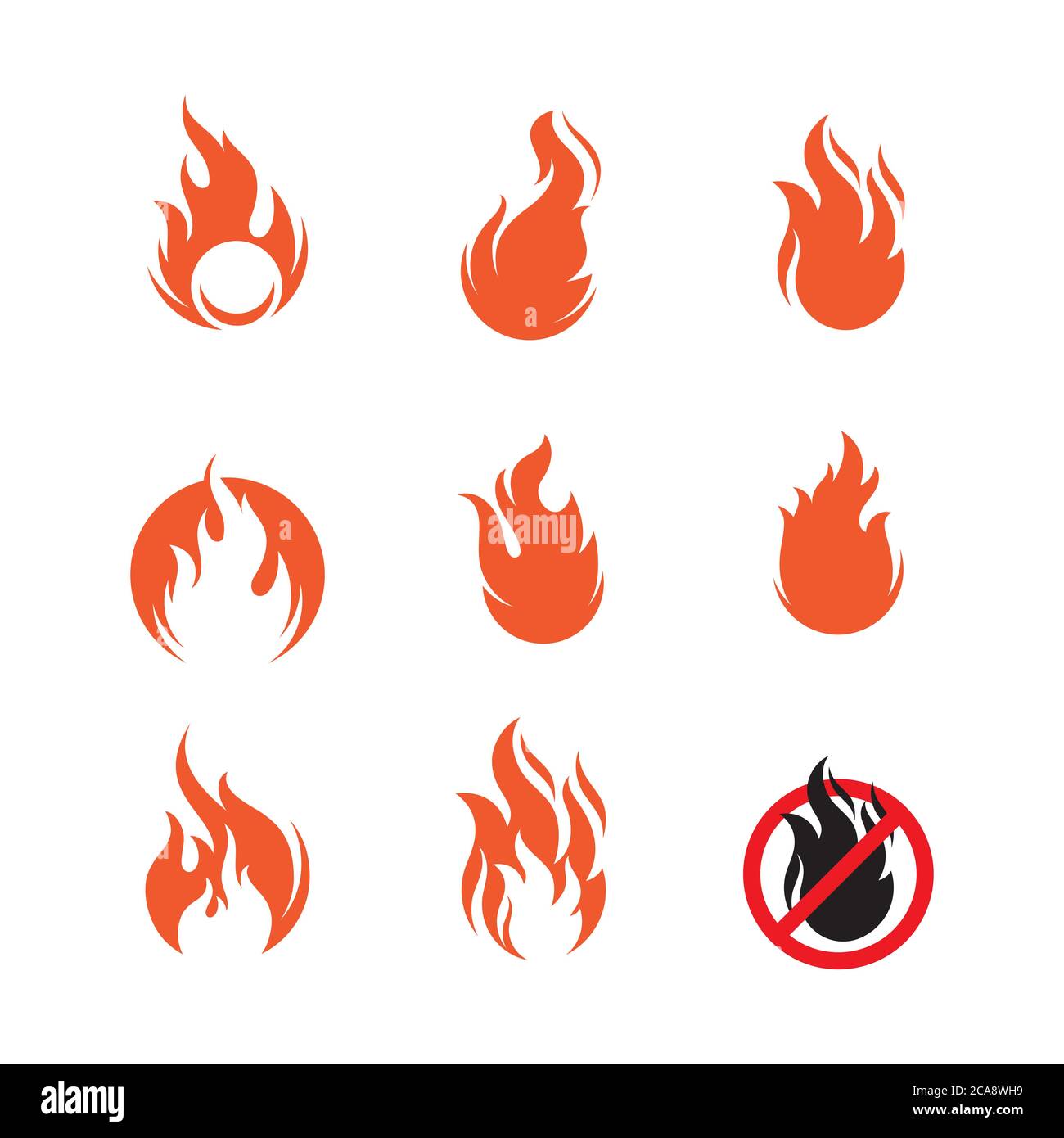 flame icon fire vector design template Stock Vector Image & Art - Alamy