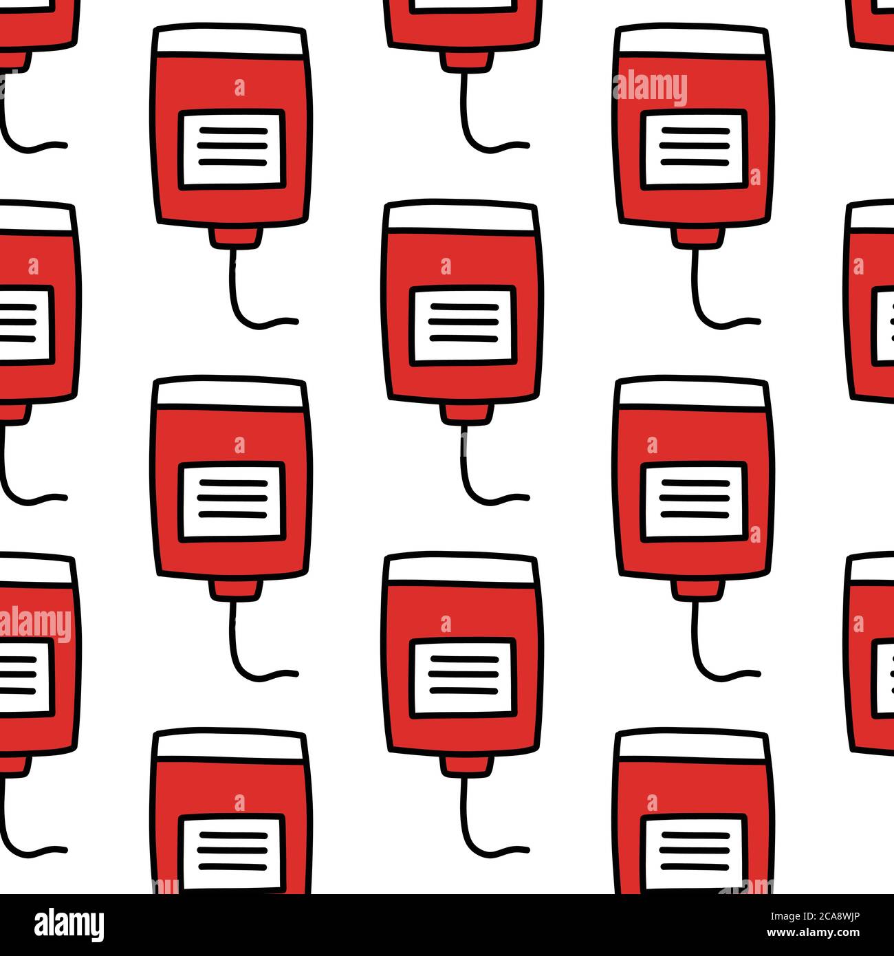 blood donation seamless doodle pattern, vector illustration Stock ...
