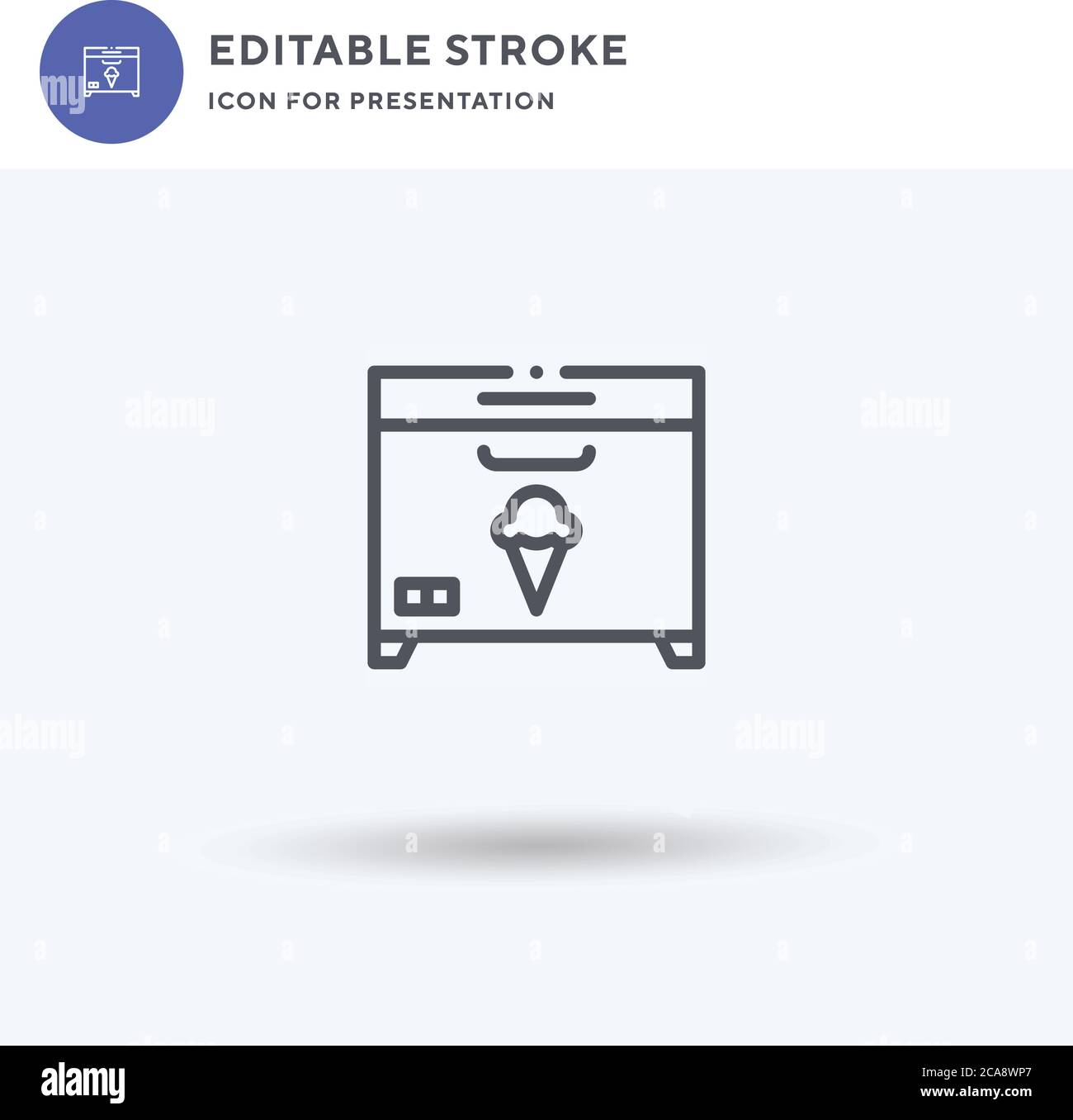 Freezer icon vector, filled flat sign, solid pictogram isolated on ...
