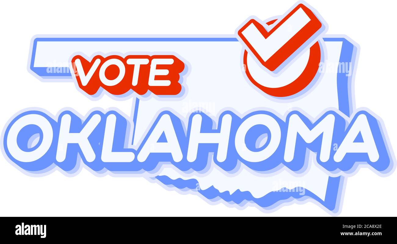 Political map of oklahoma Cut Out Stock Images & Pictures - Alamy