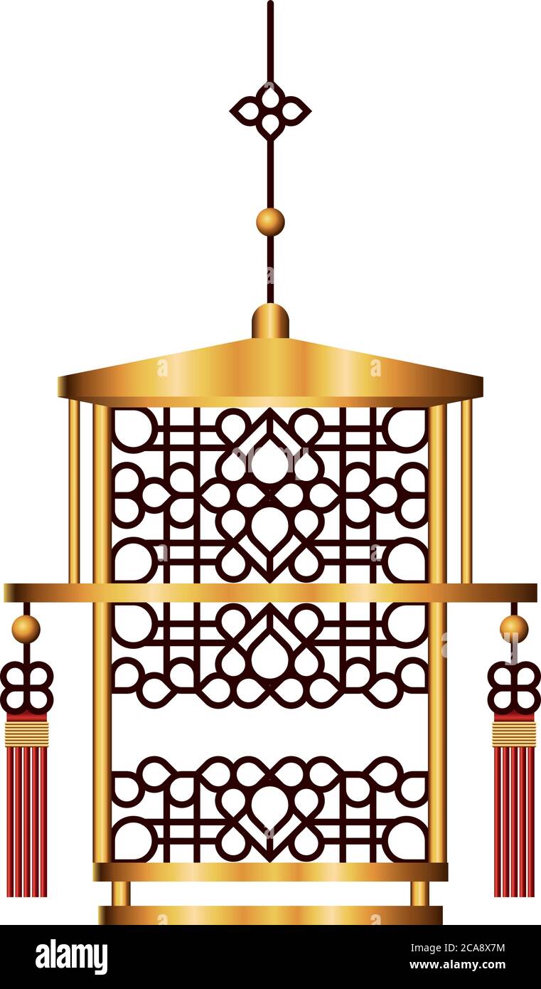 Chinese gold lantern design, China culture asia travel landmark famous ...