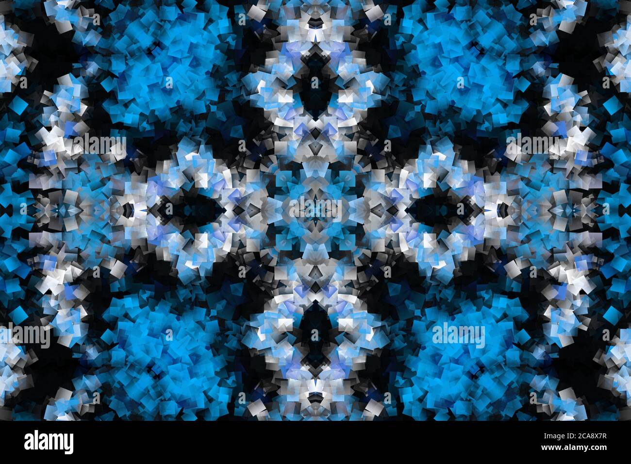Royal blue Abstract Computer generated Fractal design. Fractals are ...