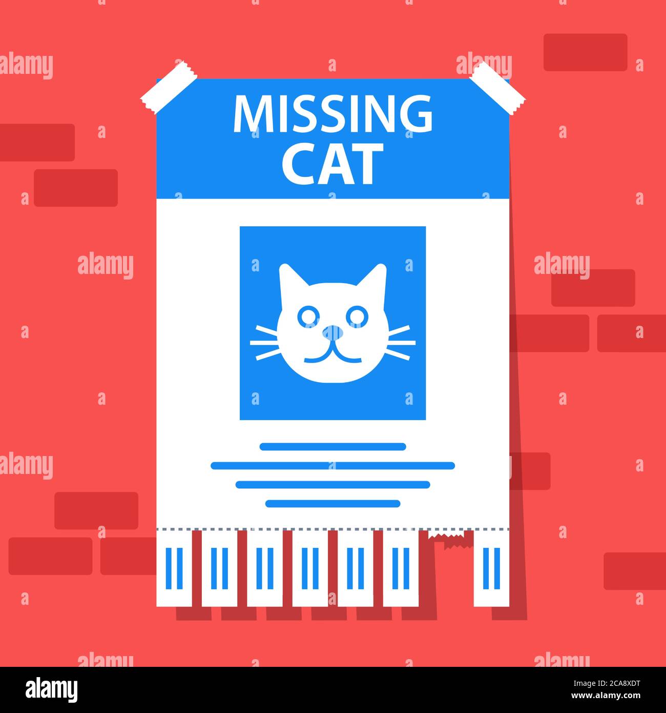 the declaration of the disappearance of a beloved cat. the runaway ...