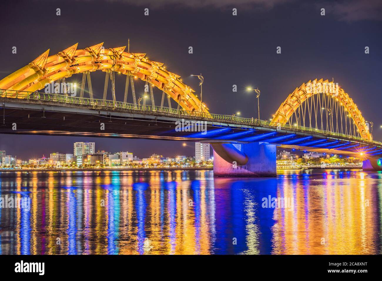Dragon River Bridge Rong Bridge in Da Nang, Vietnam Stock Photo - Alamy