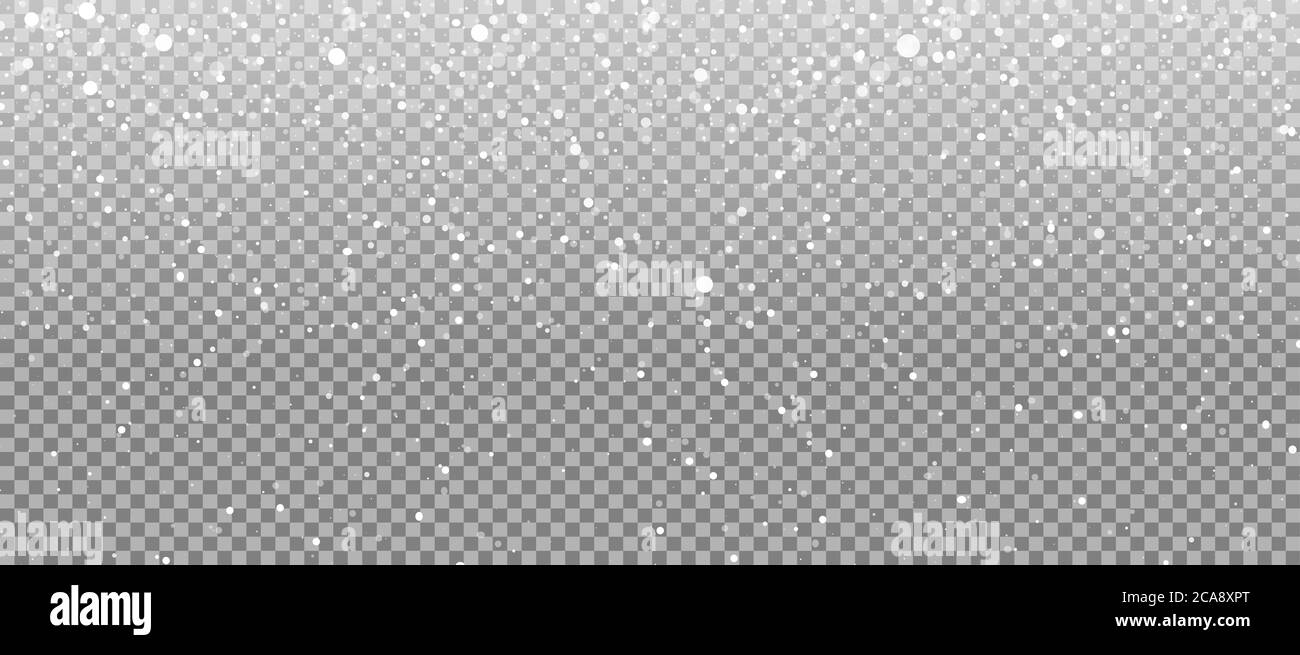 Snow. Realistic snow overlay background. Snowfall, snowflakes in ...