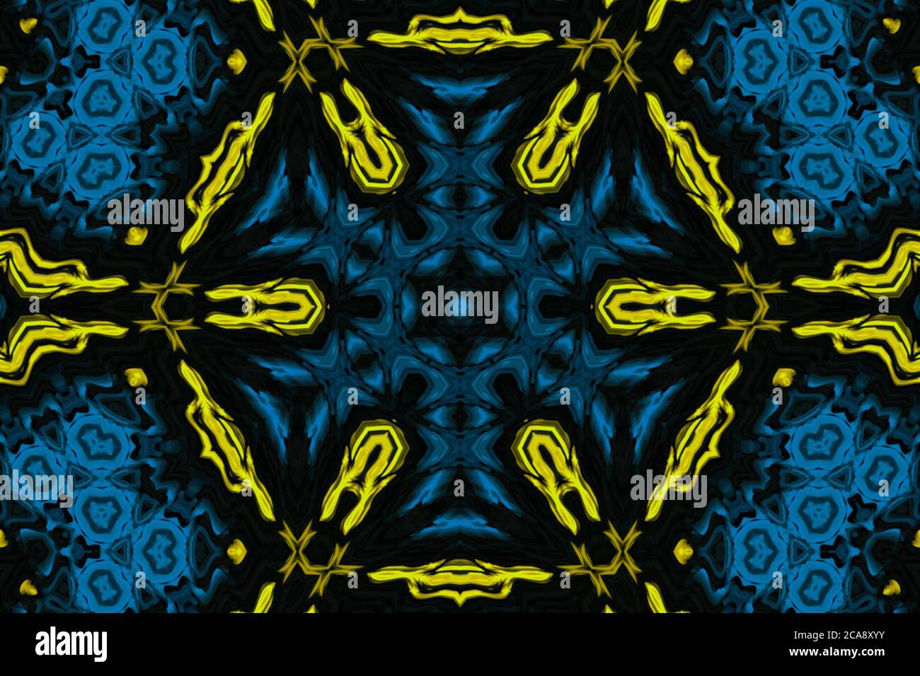 abstract classic Blue and yellow pattern. Background image. Abstract ...