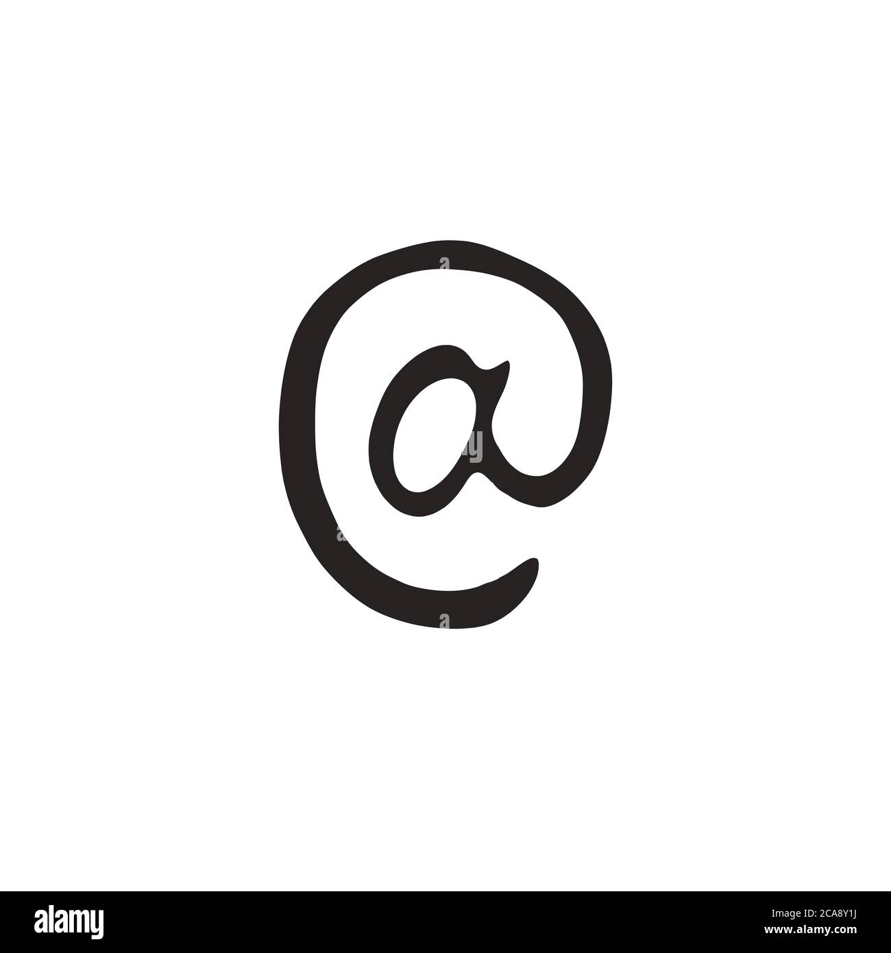 at sign doodle icon, vector illustration Stock Vector Image & Art - Alamy