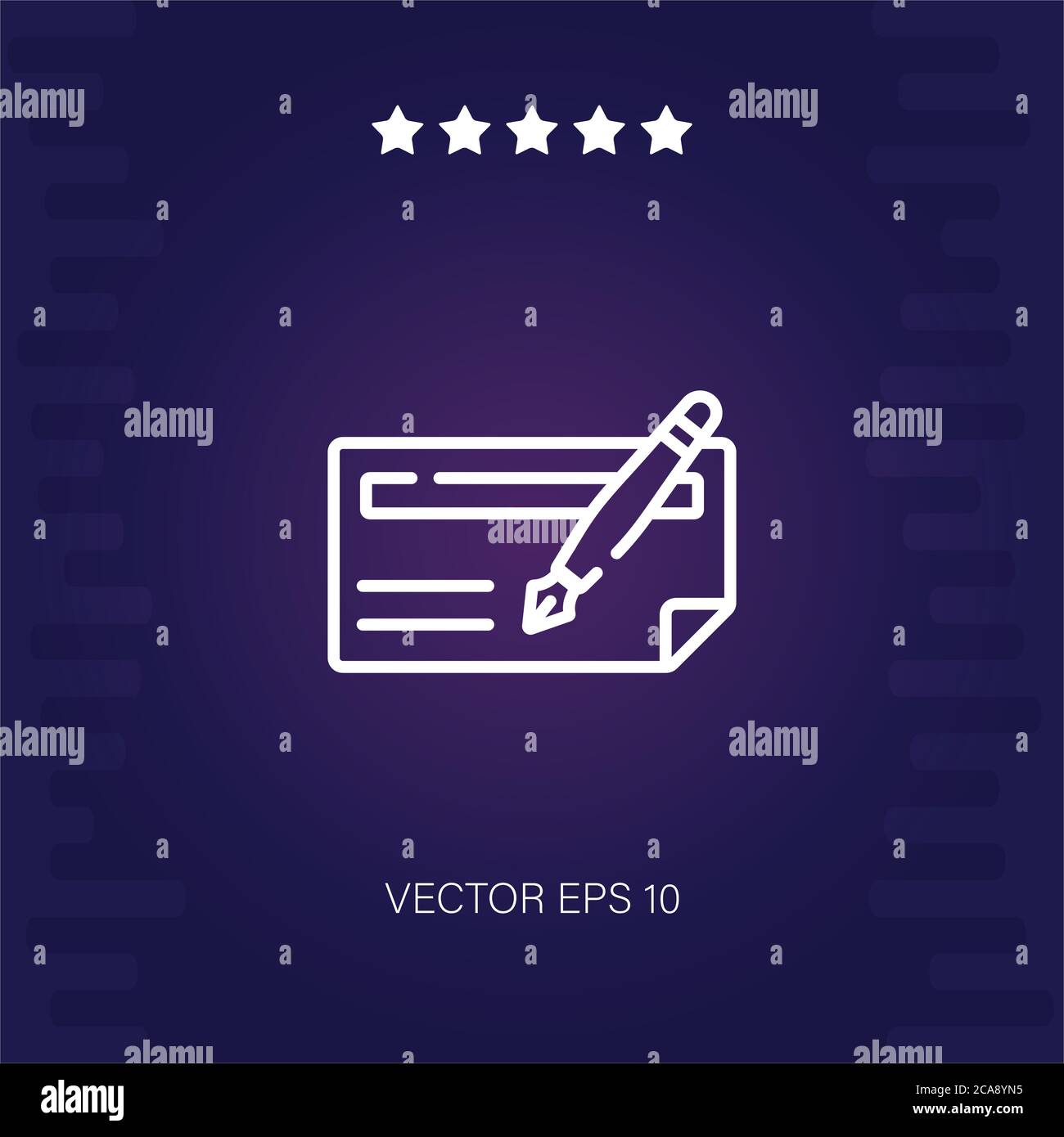 cheque vector icon modern illustration Stock Vector Image & Art - Alamy