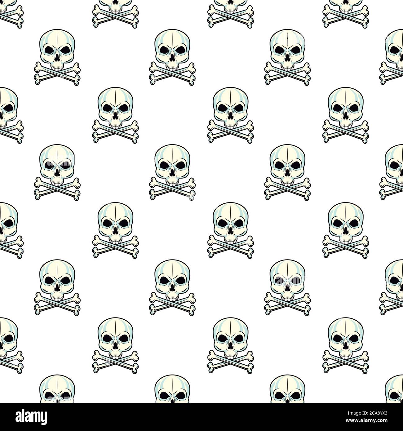 skull bones tattoo witn bones art pattern vector illustration design ...