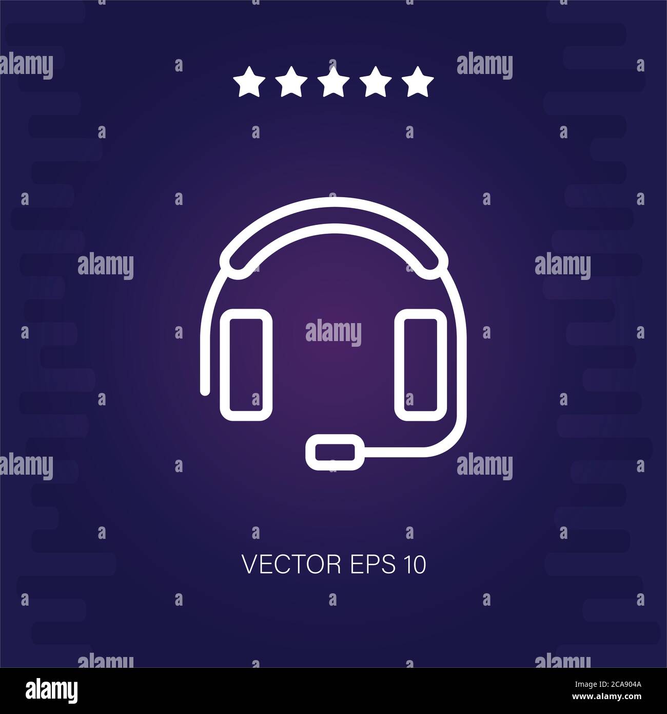 headset vector icon modern illustration Stock Vector Image & Art - Alamy