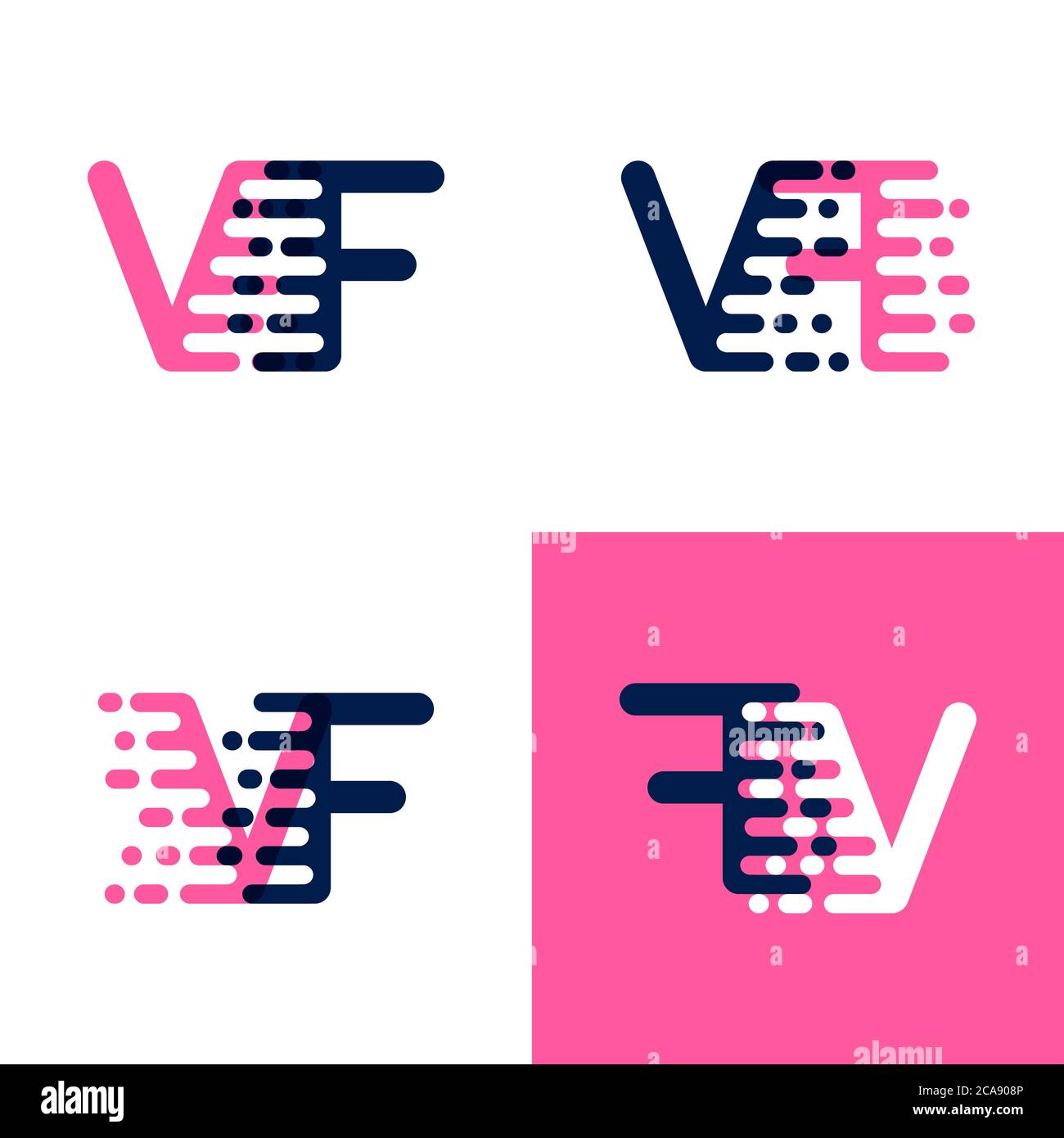 FV letters logo with accent speed in pink and drak purple Stock Vector ...