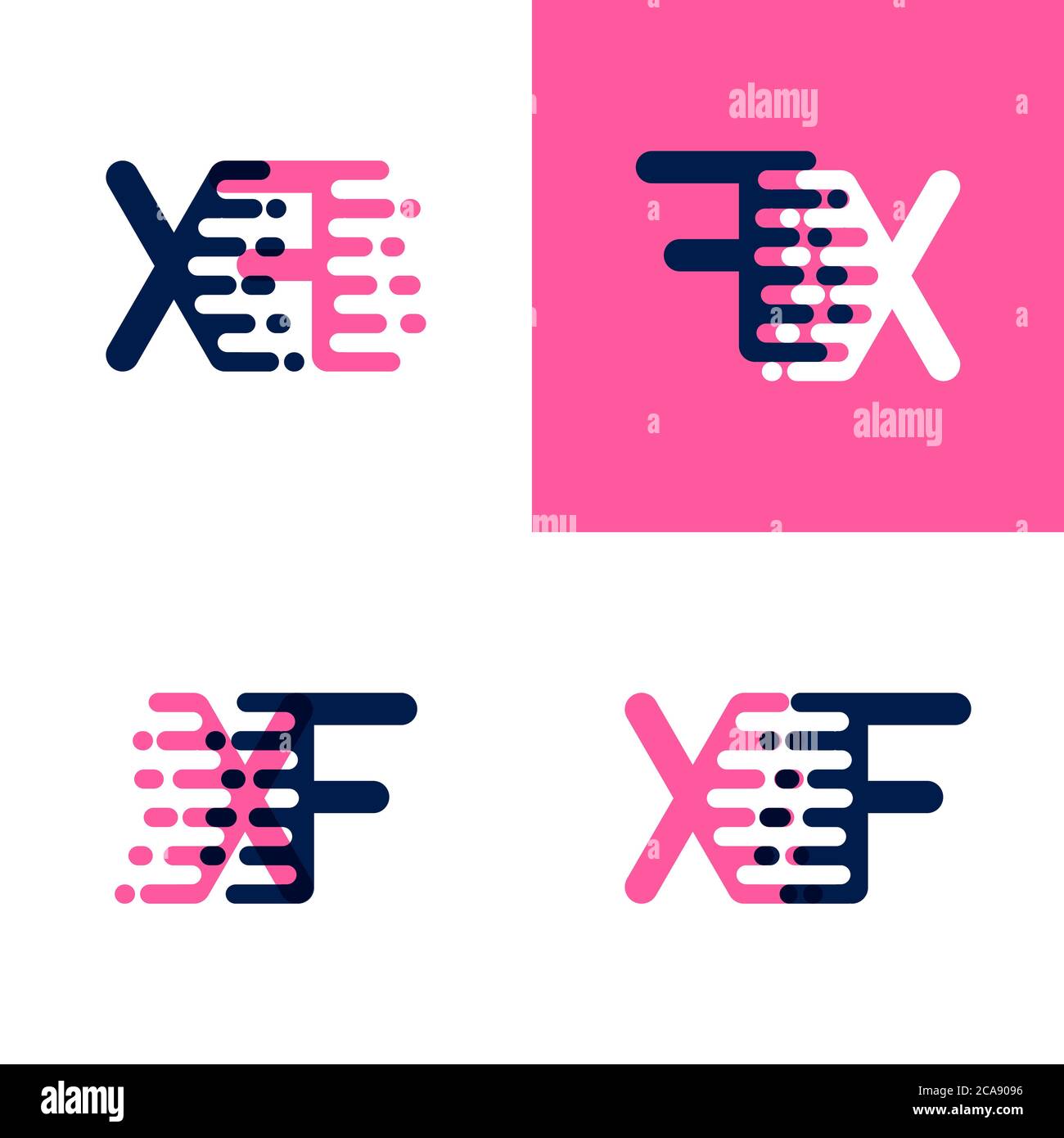 FX letters logo with accent speed in pink and drak purple Stock Vector ...