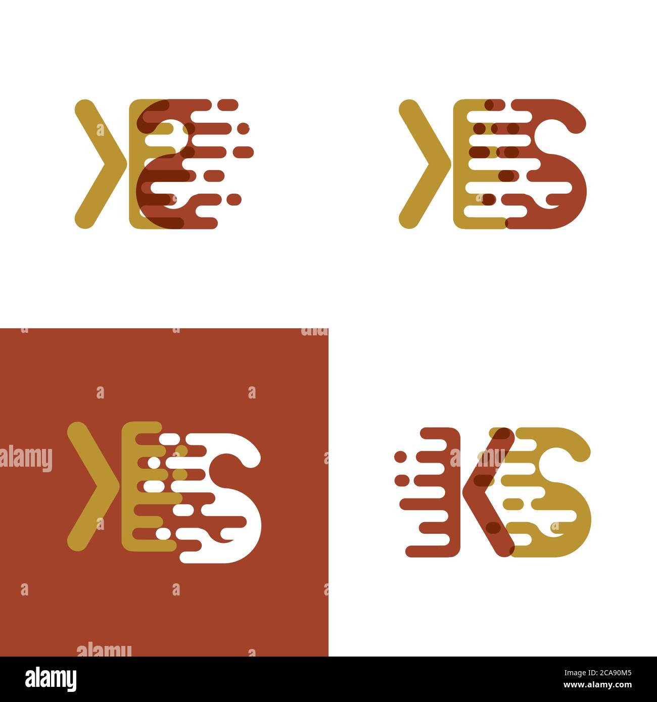 KS letters logo with accent speed in light brown and dark brown Stock ...