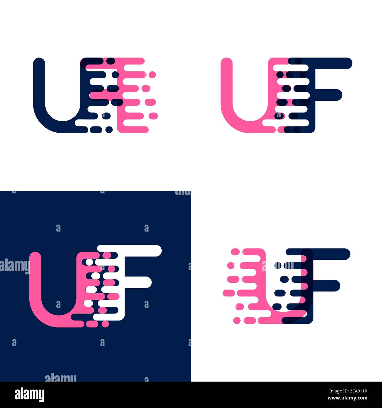 FU letters logo with accent speed in pink and drak purple Stock Vector ...