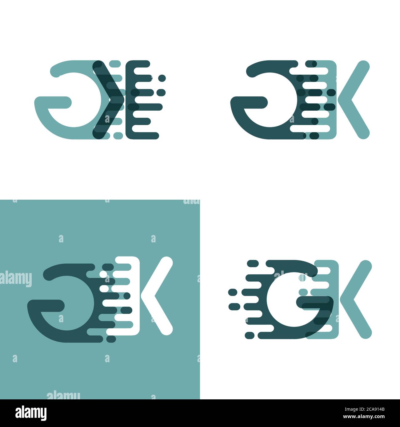 GK letters logo with accent speed in gray and dark green Stock Vector ...