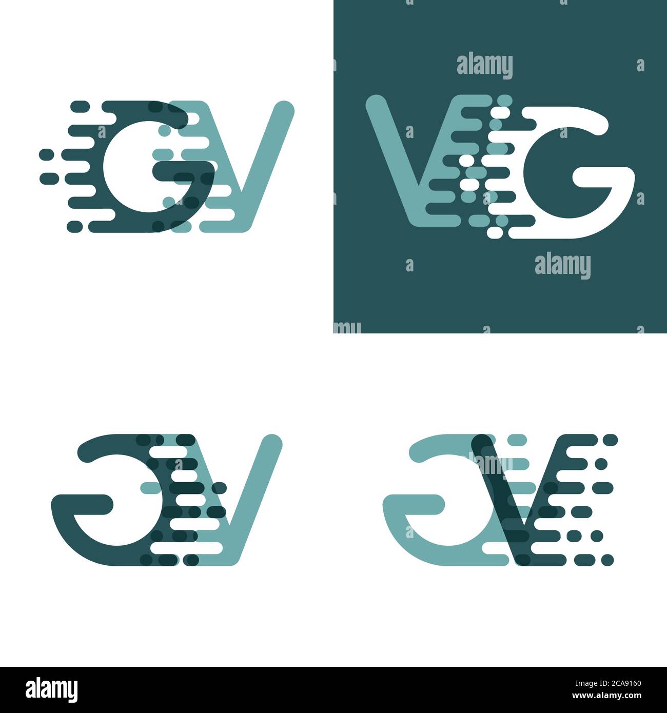GV letters logo with accent speed in gray and dark green Stock Vector ...