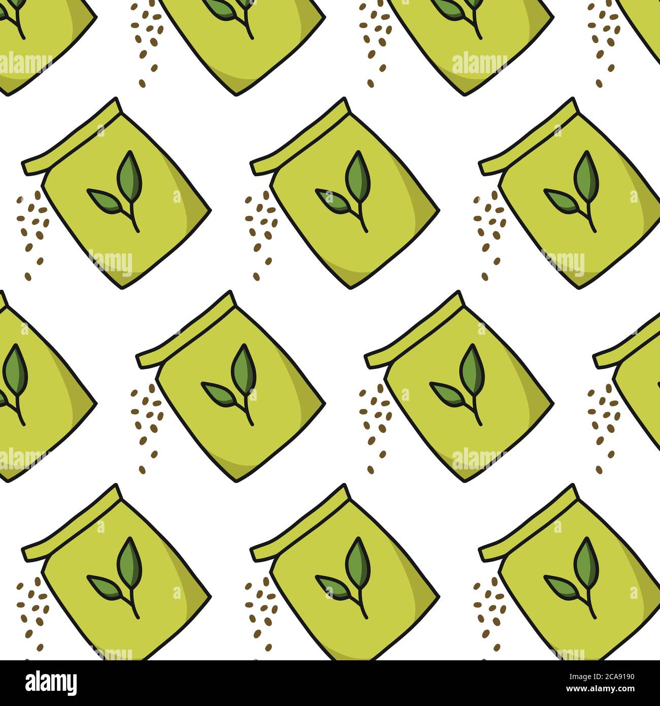 seeds seamless doodle pattern, vector illustration Stock Vector Image ...