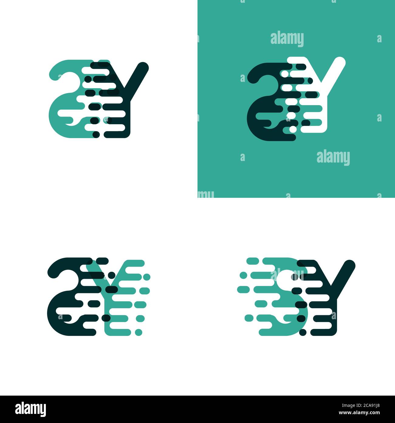 SY letters logo with accent speed in light green and dark green Stock ...