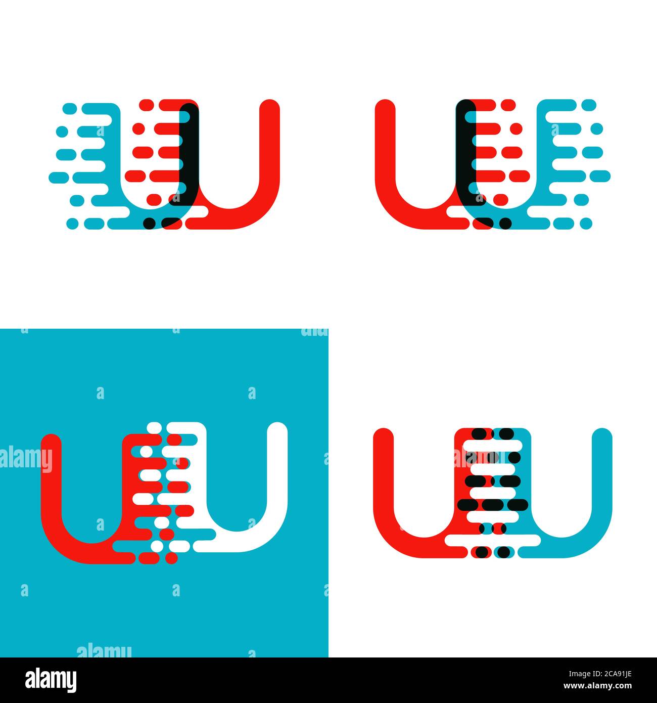 UU letters logo with accent speed red and blue Stock Vector Image & Art ...