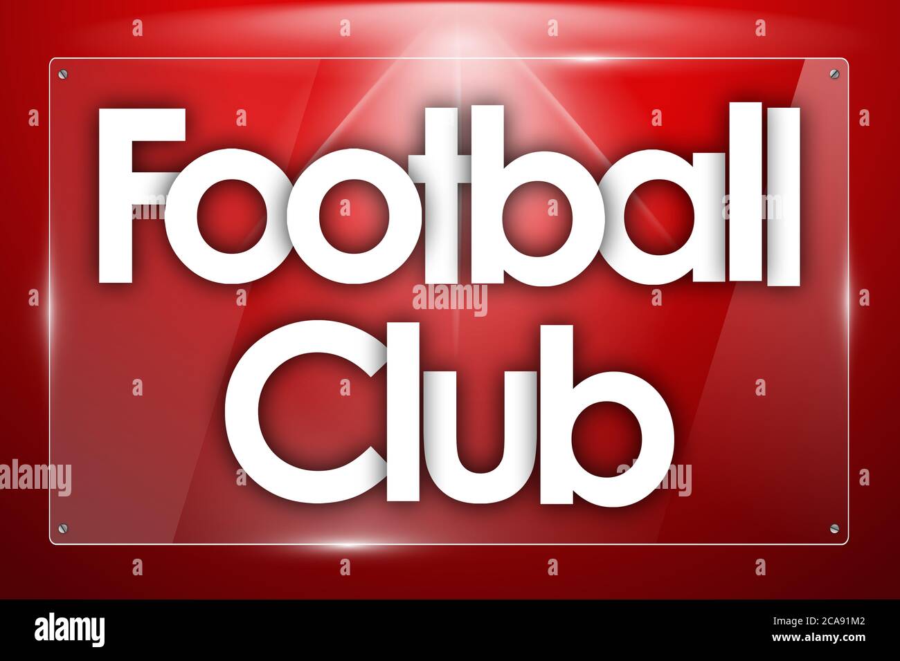 Football Club word in colored rectangles background Stock Photo - Alamy