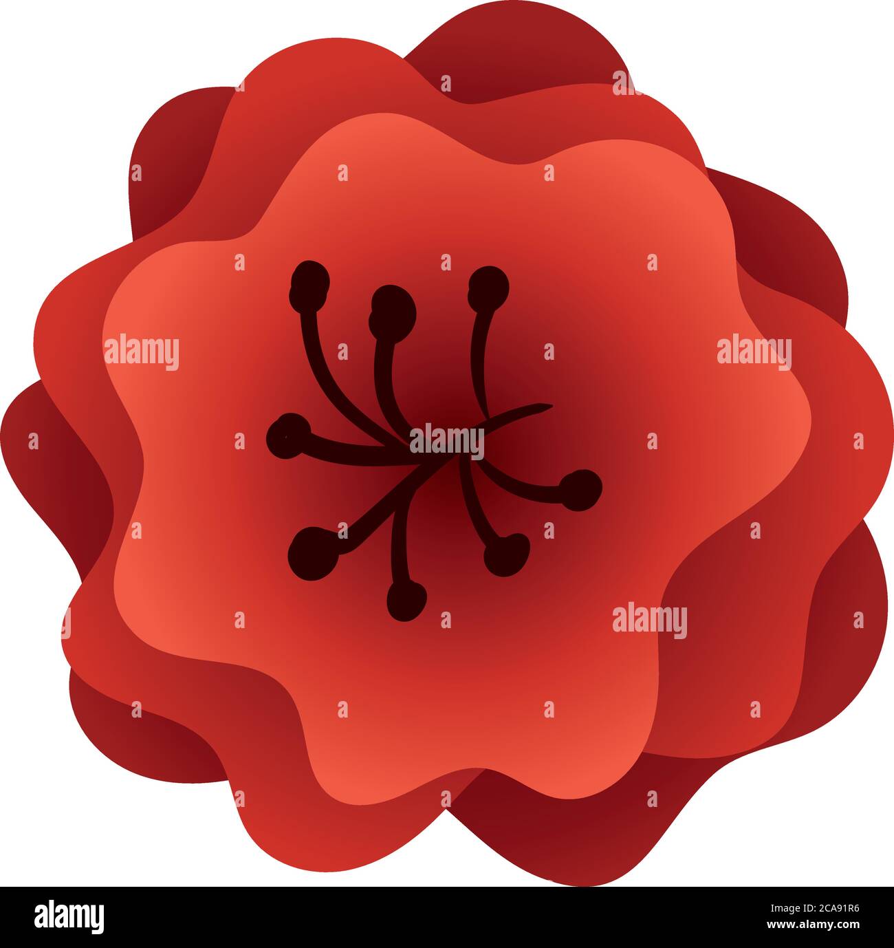 chinese red flower design, natural floral nature plant ornament garden ...
