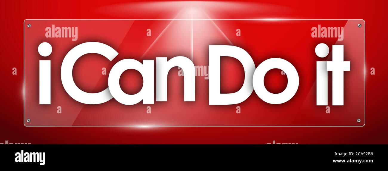 I can do it word in transparent glass shapes Stock Photo - Alamy